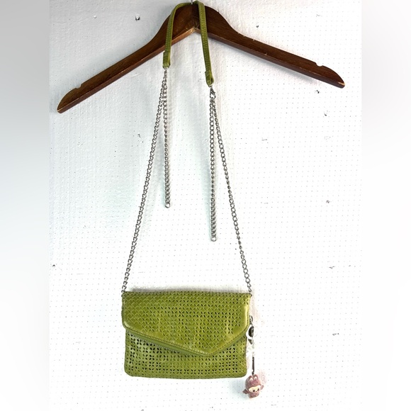 HOBO | Bags | Hobo Brand Lime Leather Perforated Chevron Folded ...